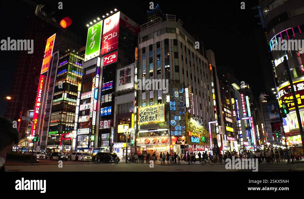 SHINJUKU, TOKYO, JAPAN : View of buildings and street at Kabukicho area ...