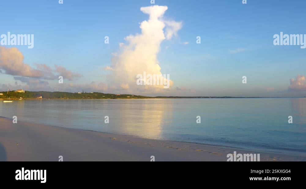 Static video of a beach scene in Hoopers Bay Exuma in the Bahamas Stock ...
