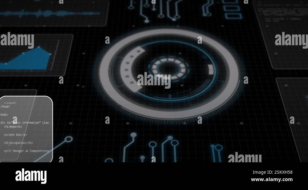 Animation globe graphs loading circles Stock Videos & Footage - HD and 4K Video Clips - Alamy