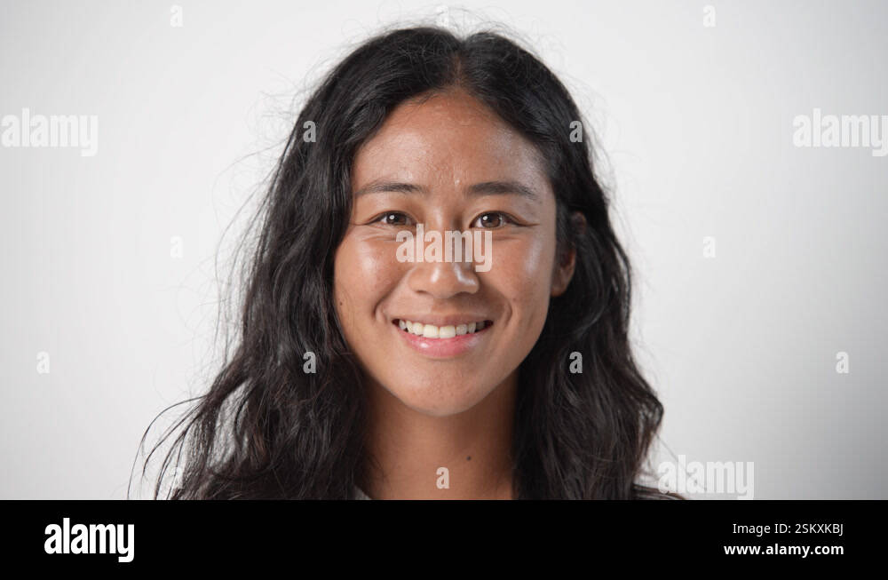 Happy cute korean girl smile. Asian woman face portrait Asia Korea ...