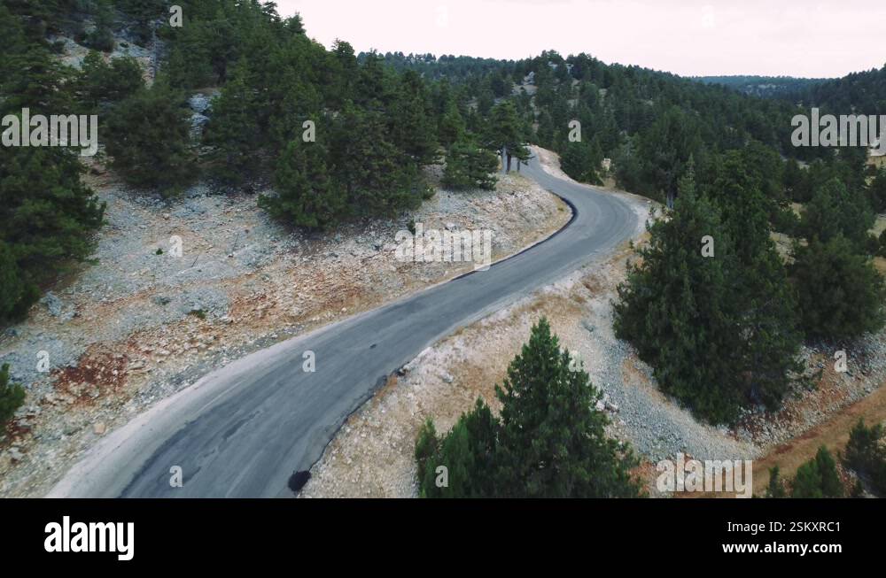 Road trip by car along the mountain roads and serpentines of Turkey ...