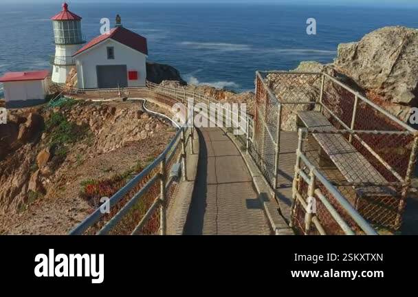 Iconic Point Reyes Lighthouse in California overlooking the Pacific ...