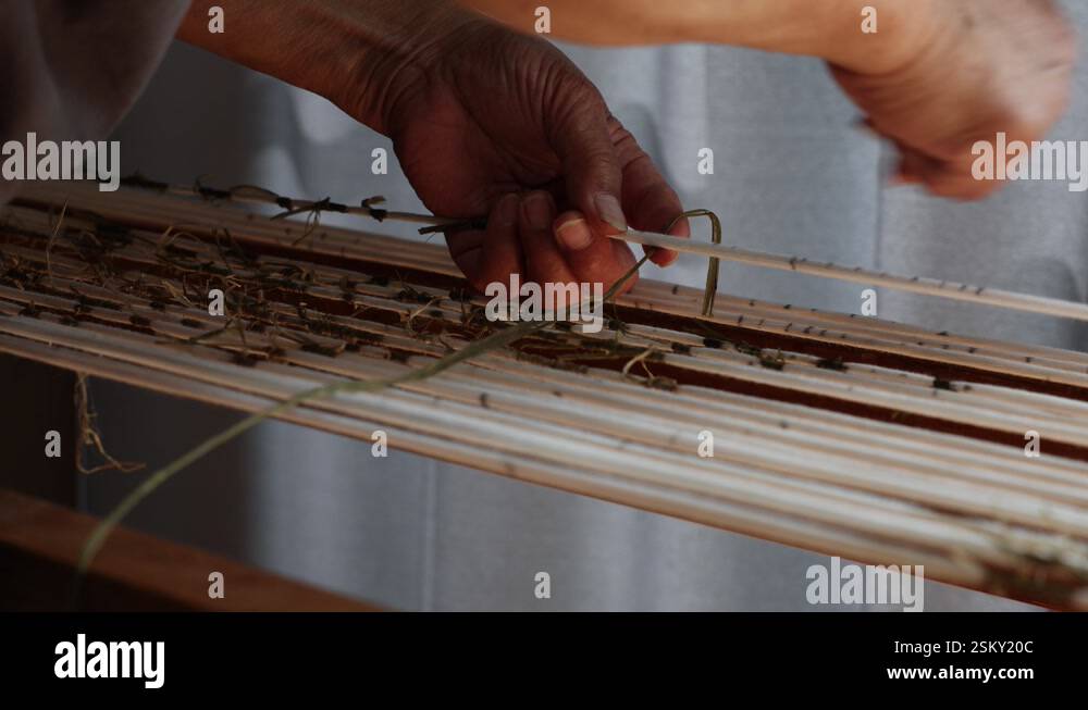 Kurume Kasuri preparation in Aika Tanaka Kasuri Kobo workshop,Chikugo ...