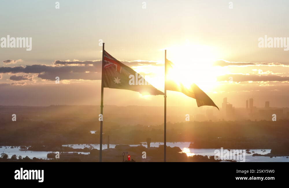 Australian flag sunset Stock Videos & Footage - HD and 4K Video Clips ...
