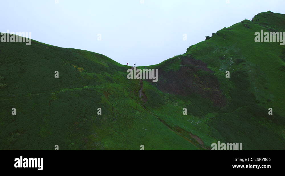 Greenery Nepal Uphill landscapes, tourist trekkers, hiking trails ...