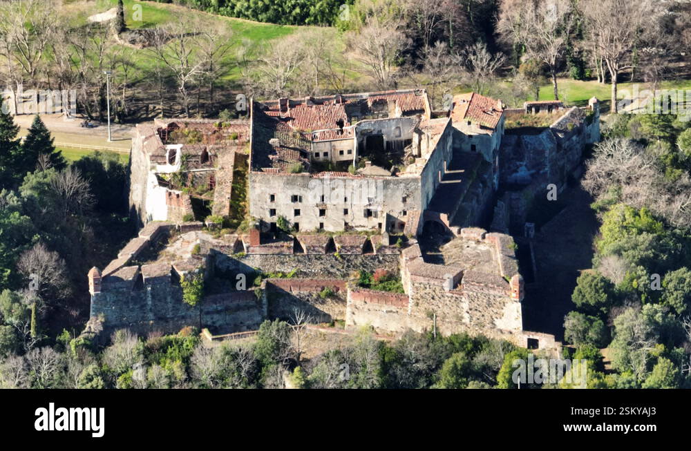 Overhead view of the fort's robust walls and bastions in Amélie-les ...