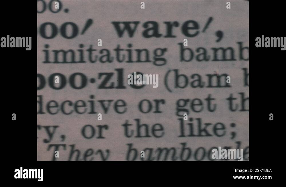 1970s: Dictionary definition and pronunciation guide for "bamboozle ...
