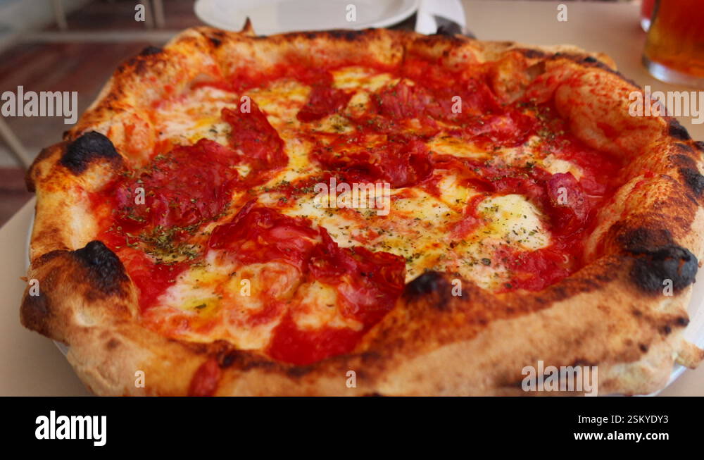 Traditional Italian pepperoni pizza, perfect crust, real authentic ...