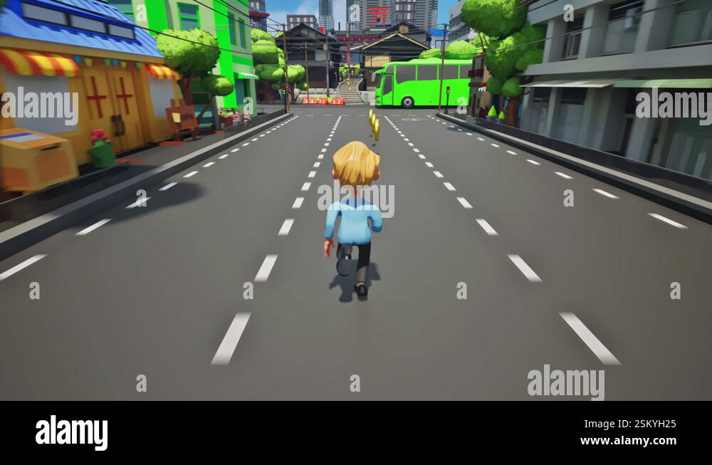 Reaching High Score By Dodging Obstacles And Sprinting In Game Virtual ...