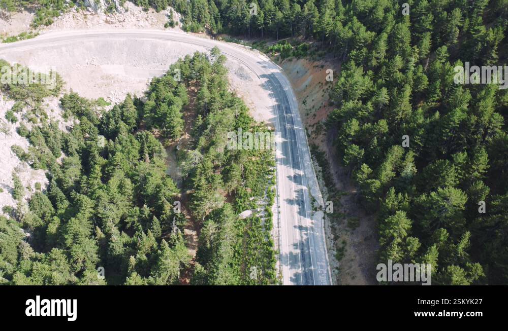 Road trip by car along the mountain roads and serpentines of Turkey ...