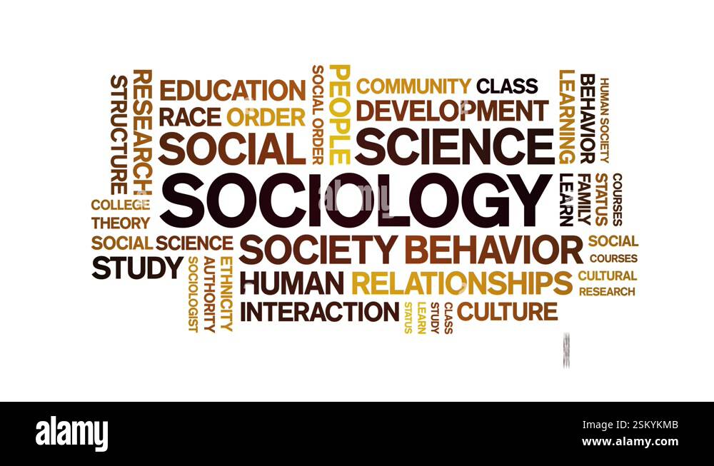 Sociology animated word cloud,animation text kinetic typography ...