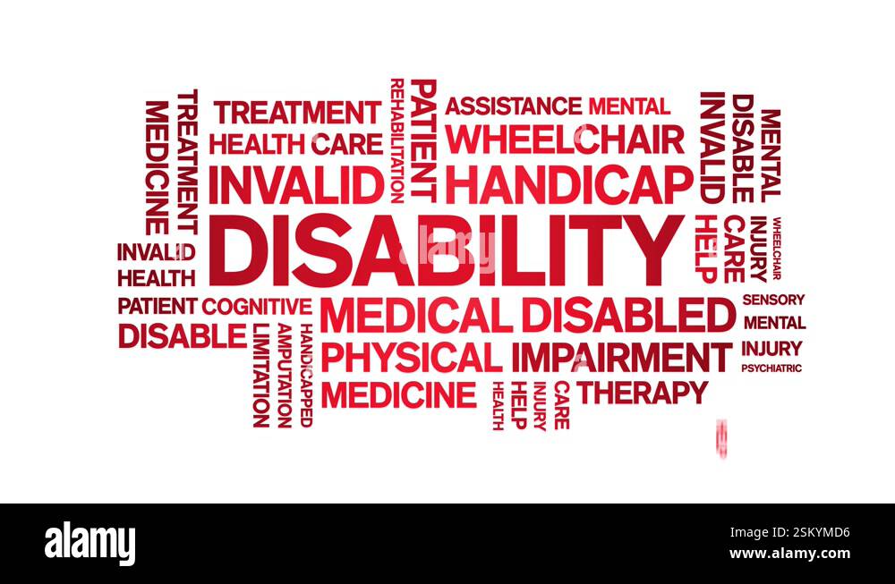 Disability animated word cloud,animation text kinetic typography ...