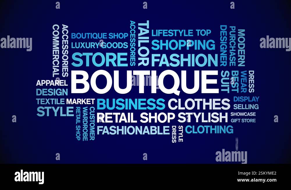 Boutique animated word cloud,animation text kinetic typography seamless ...