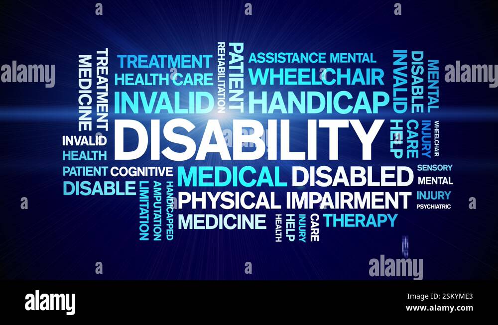 Disability animated word cloud,animation text kinetic typography ...