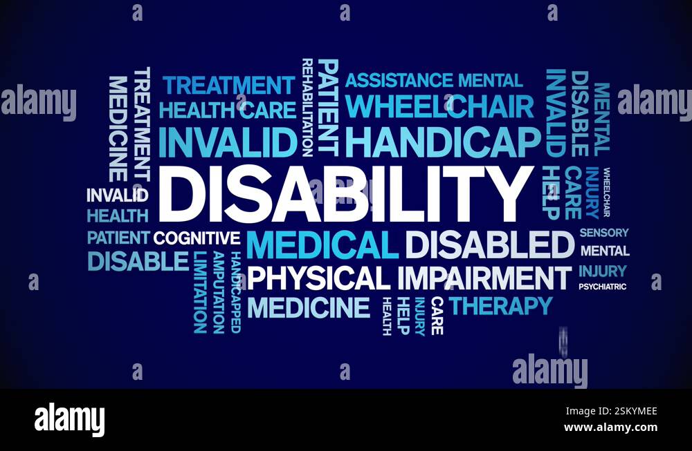Disability animated word cloud,animation text kinetic typography ...