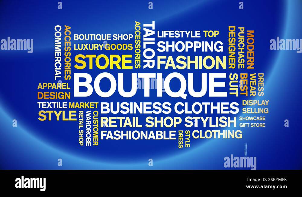 Boutique animated word cloud,animation text kinetic typography seamless ...