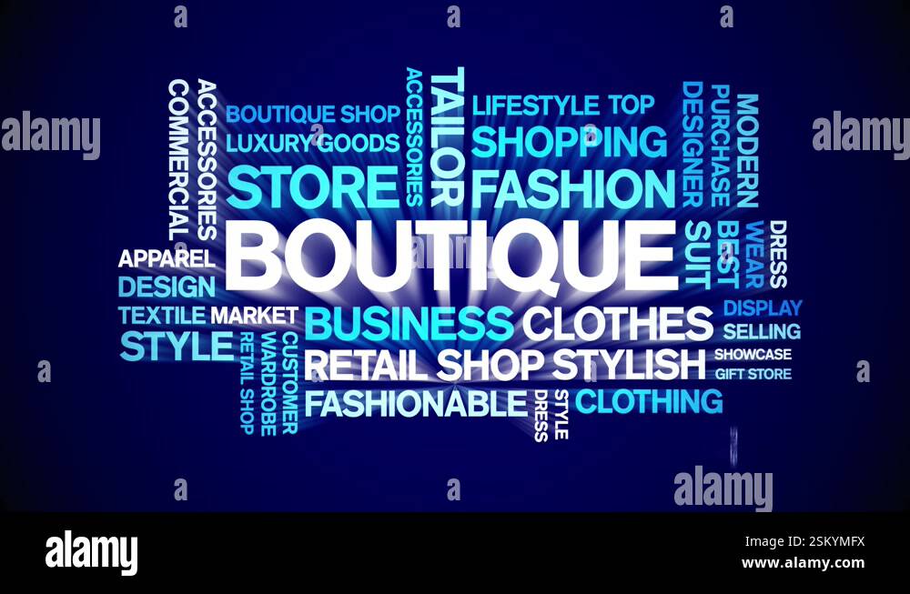 Boutique animated word cloud,animation text kinetic typography seamless ...