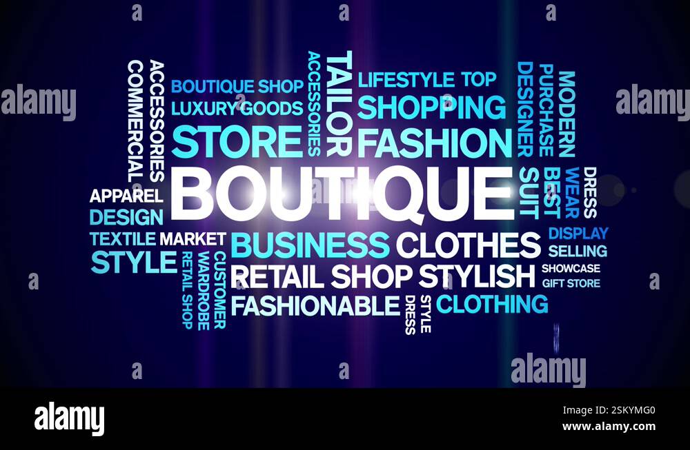 Boutique animated word cloud,animation text kinetic typography seamless ...