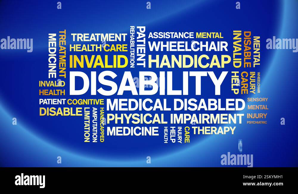 Disability animated word cloud,animation text kinetic typography ...