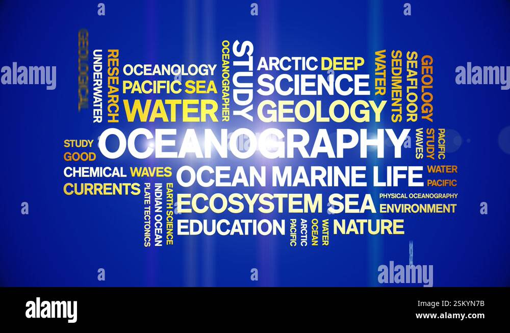 Oceanography animated word cloud,animation kinetic typography seamless loop Stock Video Footage ...