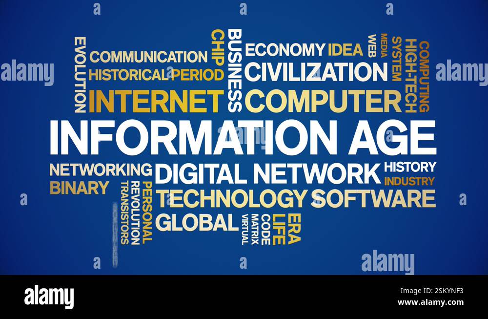information age animated word cloud,animation kinetic typography ...