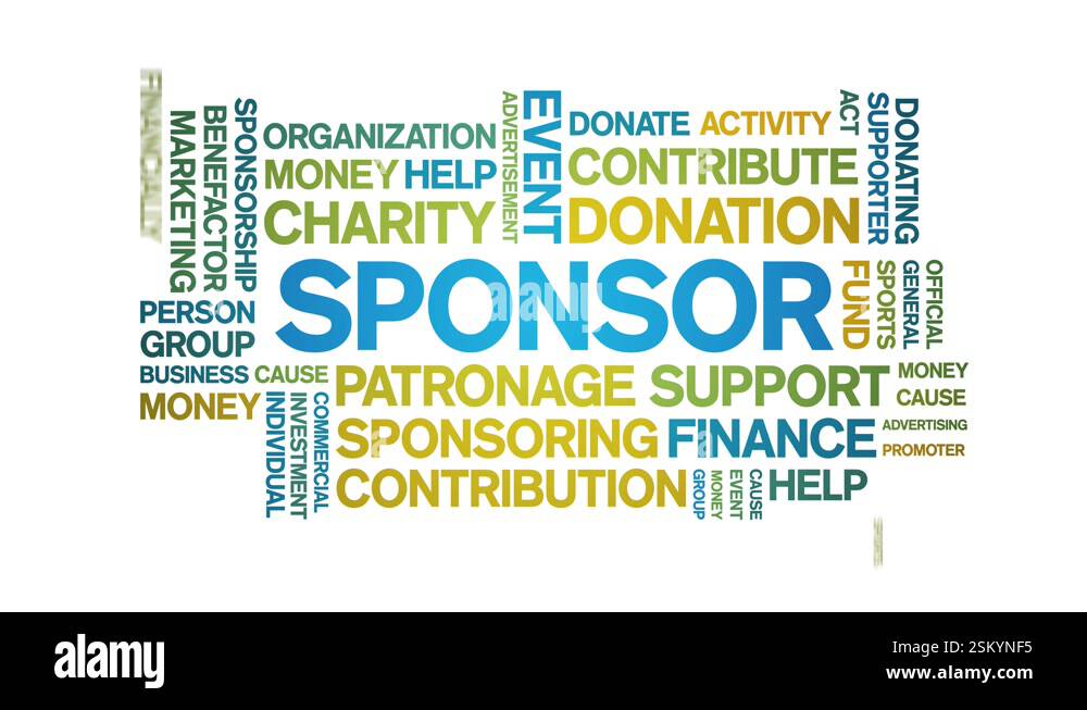 Sponsor animated word cloud,animation text kinetic typography seamless ...