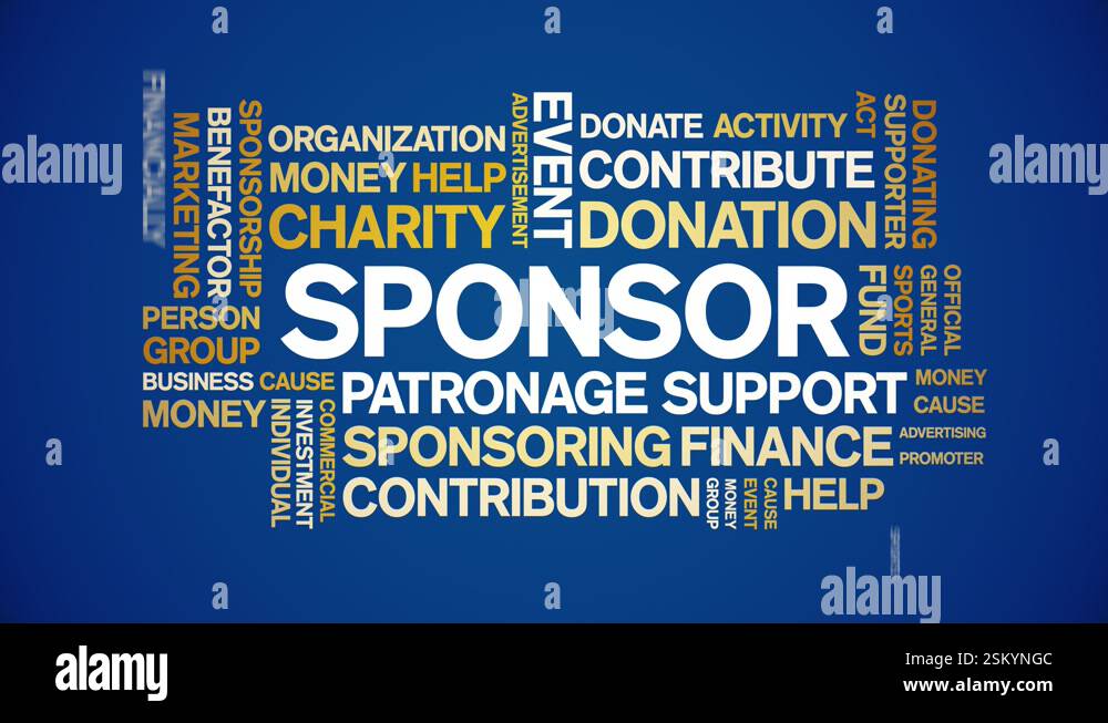 Sponsor animated word cloud,animation text kinetic typography seamless ...