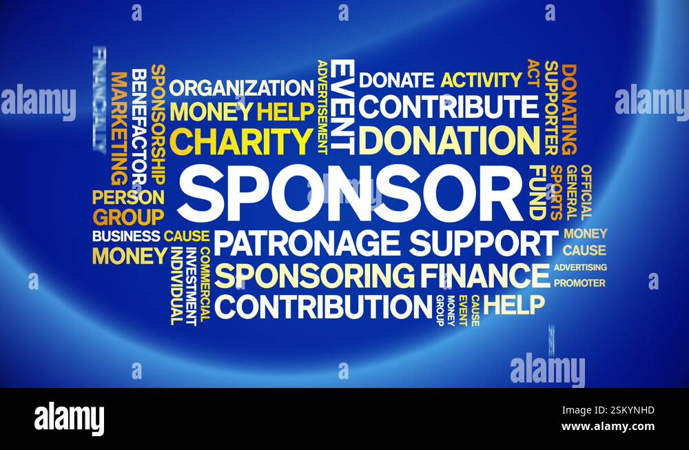 Sponsor animated word cloud,animation text kinetic typography seamless ...
