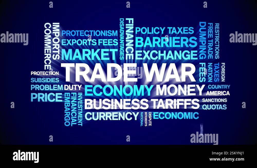 Trade War animated word cloud,animation text kinetic typography seamless loop Stock Video ...