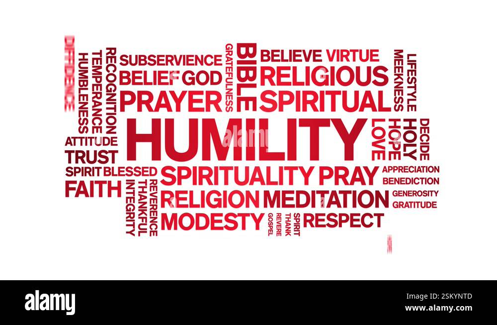 Humility animated word cloud,animation text kinetic typography seamless ...