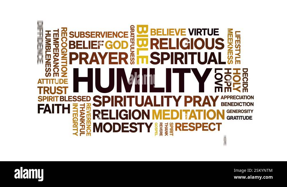 Humility animated word cloud,animation text kinetic typography seamless ...