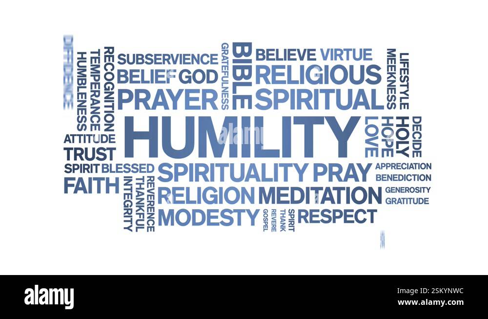 Humility animated word cloud,animation text kinetic typography seamless ...