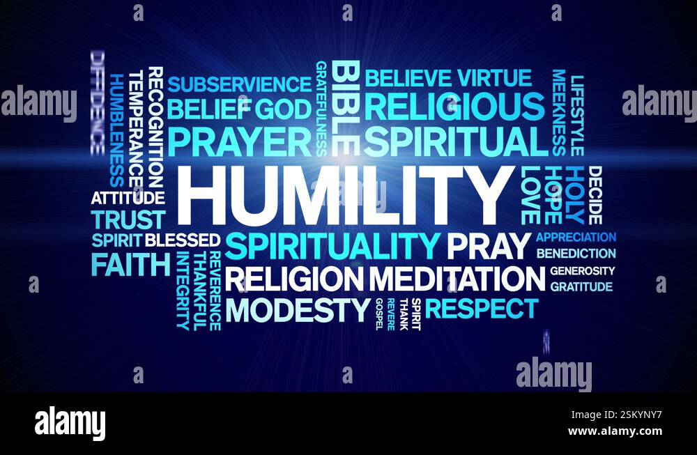 Humility animated word cloud,animation text kinetic typography seamless ...