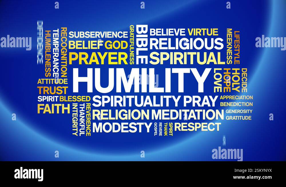 Humility animated word cloud,animation text kinetic typography seamless ...