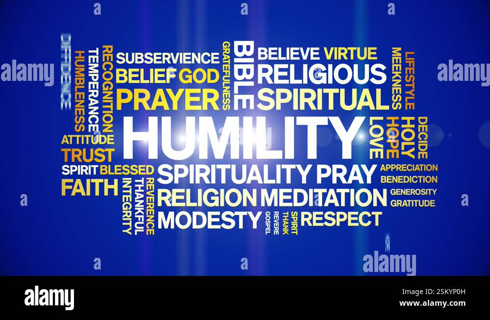 Humility animated word cloud,animation text kinetic typography seamless ...
