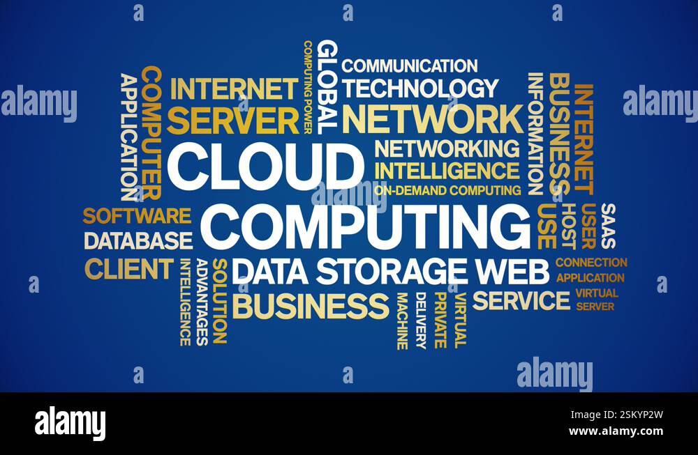 Cloud Computing animated word cloud,animation kinetic typography seamless loop Stock Video ...