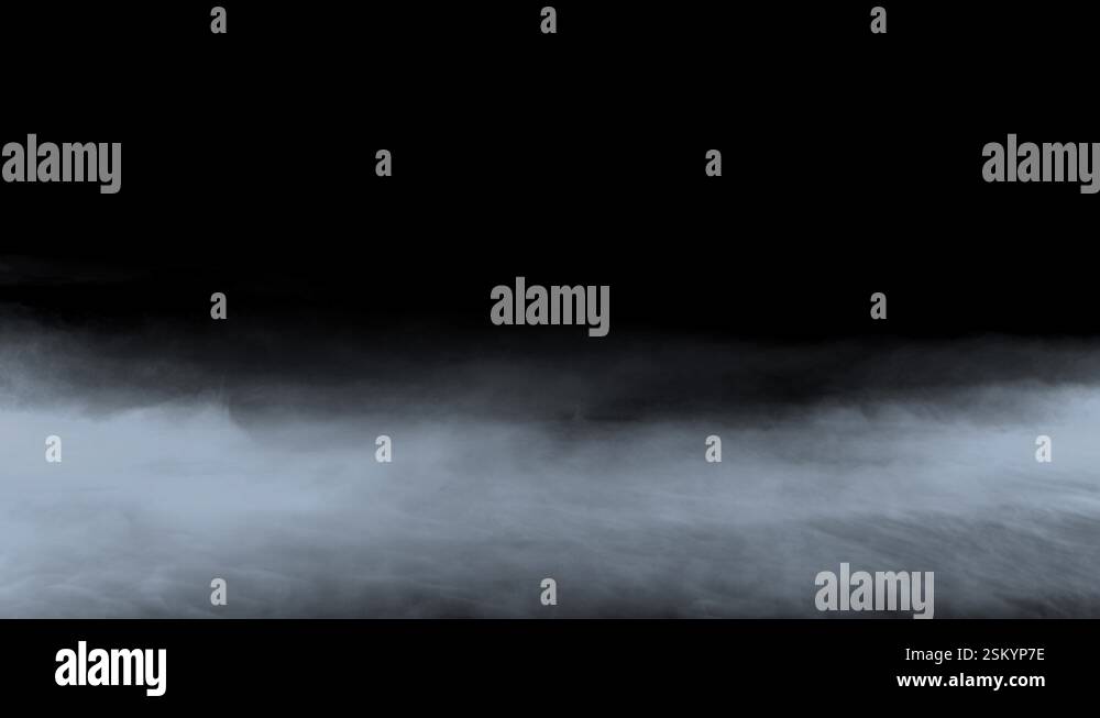 Ground Fog Creeping Across Black Background 4K Loop Stock Video Footage ...