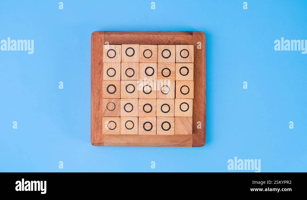 Stop motion animation of wooden game board tic-tac-toe Stock Video ...