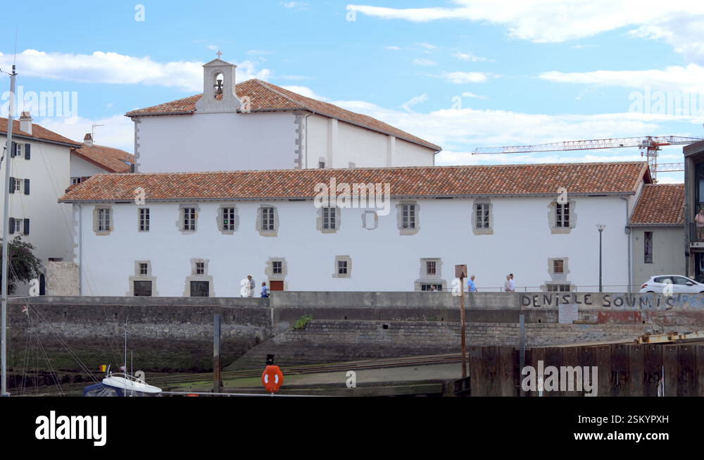 Exterior facade of the Couvent des Recollets convent in Ciboure, France ...