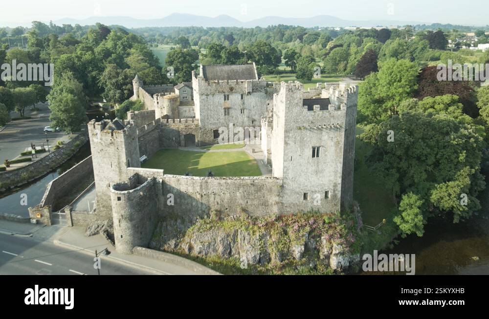 Cahir Castle Over Rocky Island Along River Suir In The Centre Of Cahir ...