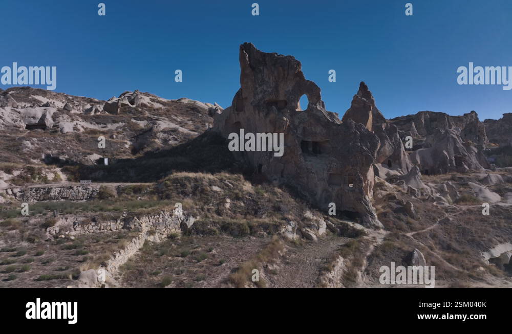 Unusual Rocky Caves In The Valley Of Cappadocia Stock Video Footage - Alamy