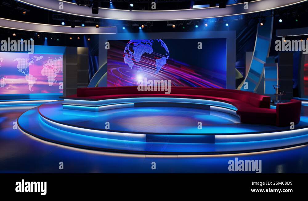 Studio Stage Design For Television News Programs A jpg still image with ...
