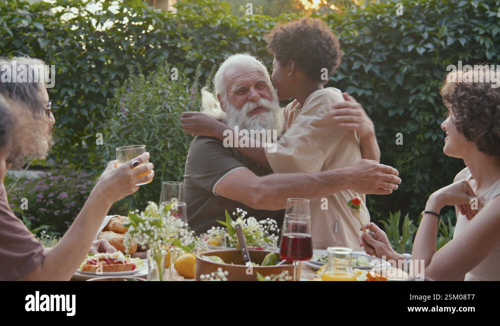 Grandpa Talking To His Grandson Stock Video Footage - Alamy