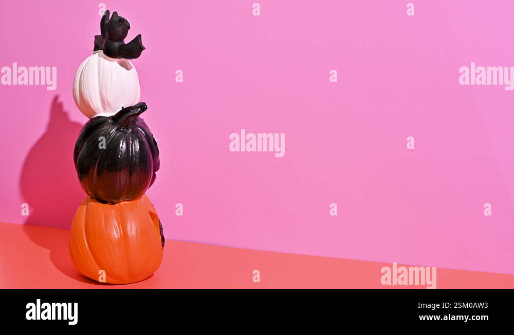 Enchanting Halloween Motion: Rotating Pumpkin Sculpture on Pastel ...