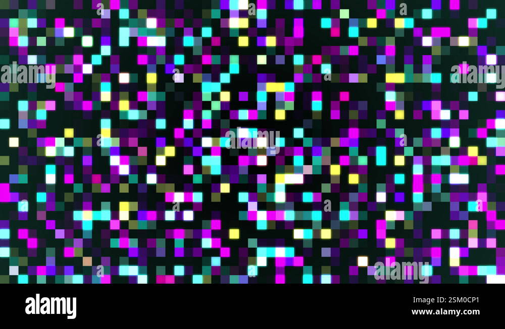 Background of a colorful grid of slowly flickering light blocks Stock ...