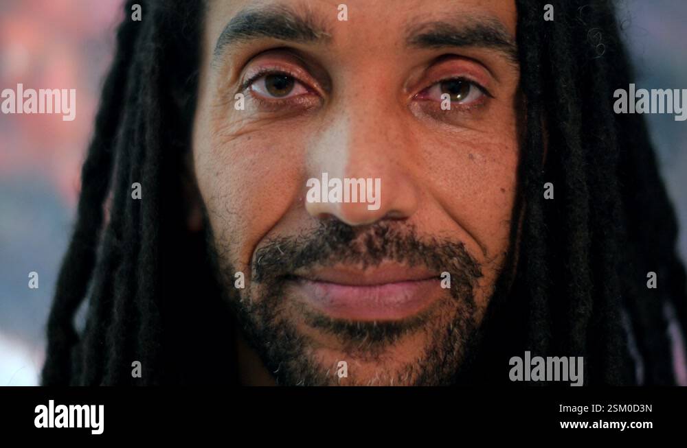 Ethnic diversity, fashion. Mulatto man's portrait with dreads Stock ...