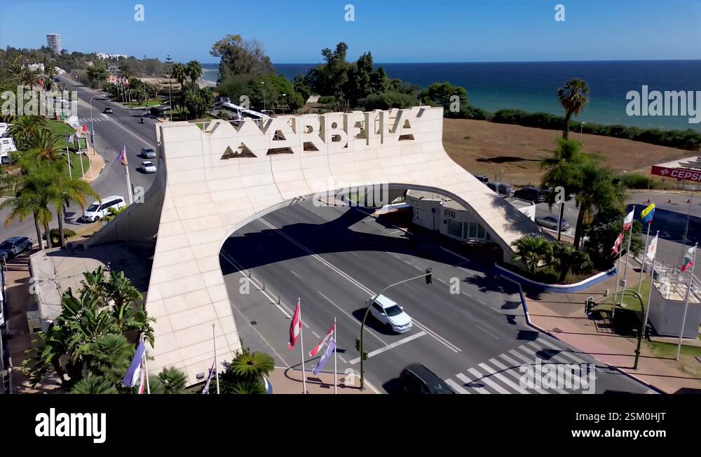 Marbella arch iconic entrance Stock Videos & Footage - HD and 4K Video ...