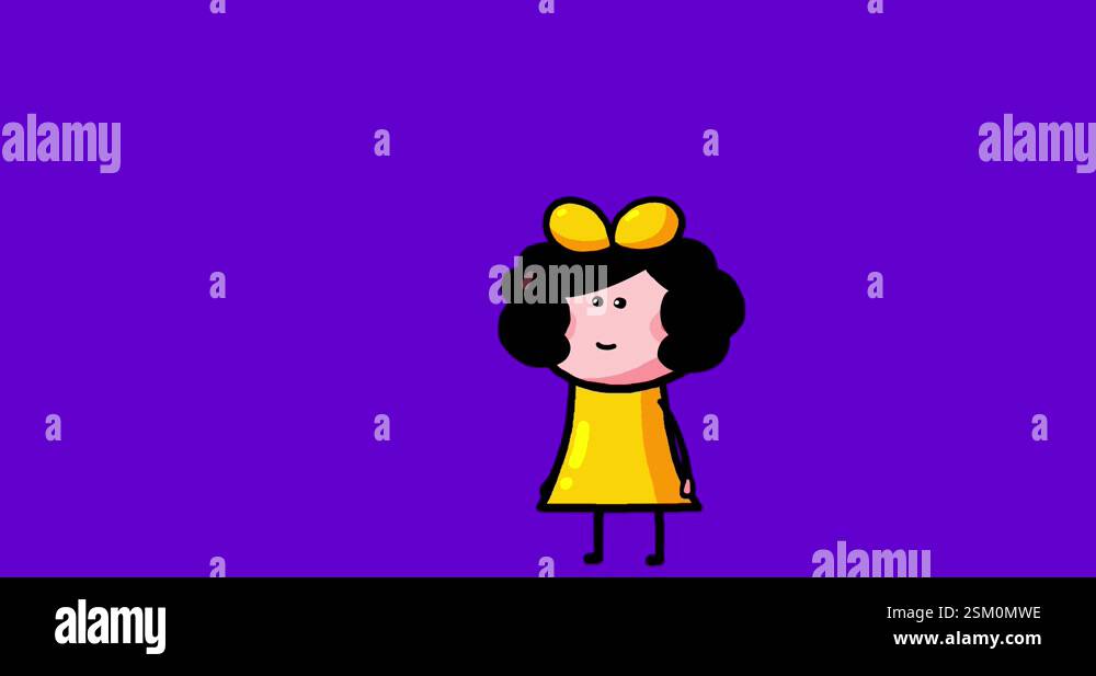 Cartoon kid character moves Julia isolated with mask ball play Stock ...