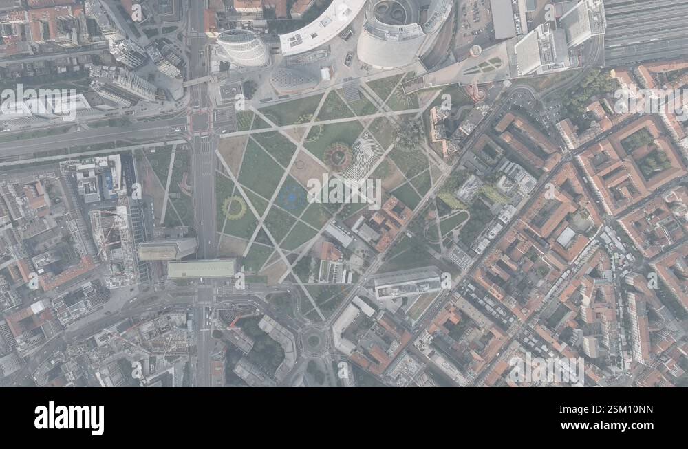 A-Log. Milan, Italy. The famous skyscrapers of Milan are located around ...