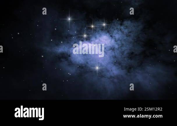 Seamlessly loopable animation of spinning cosmic nebula with dark ...